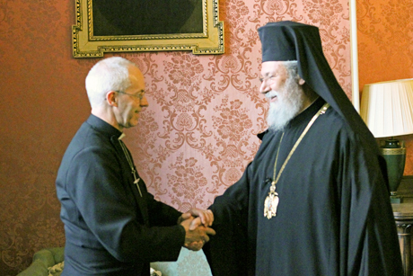Archbishop Justin welcomes Archbishop of Cyprus to Lambeth Palace