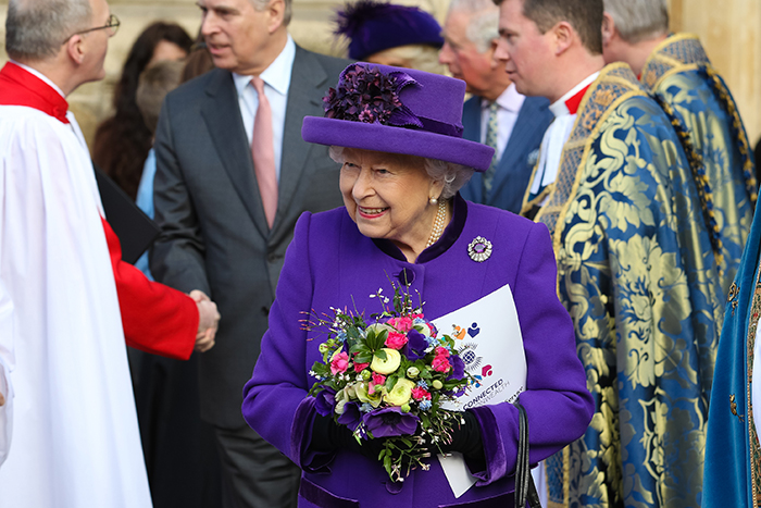 Queen Elizabeth attends Commonwealth Day service at Westminster Abbey ...