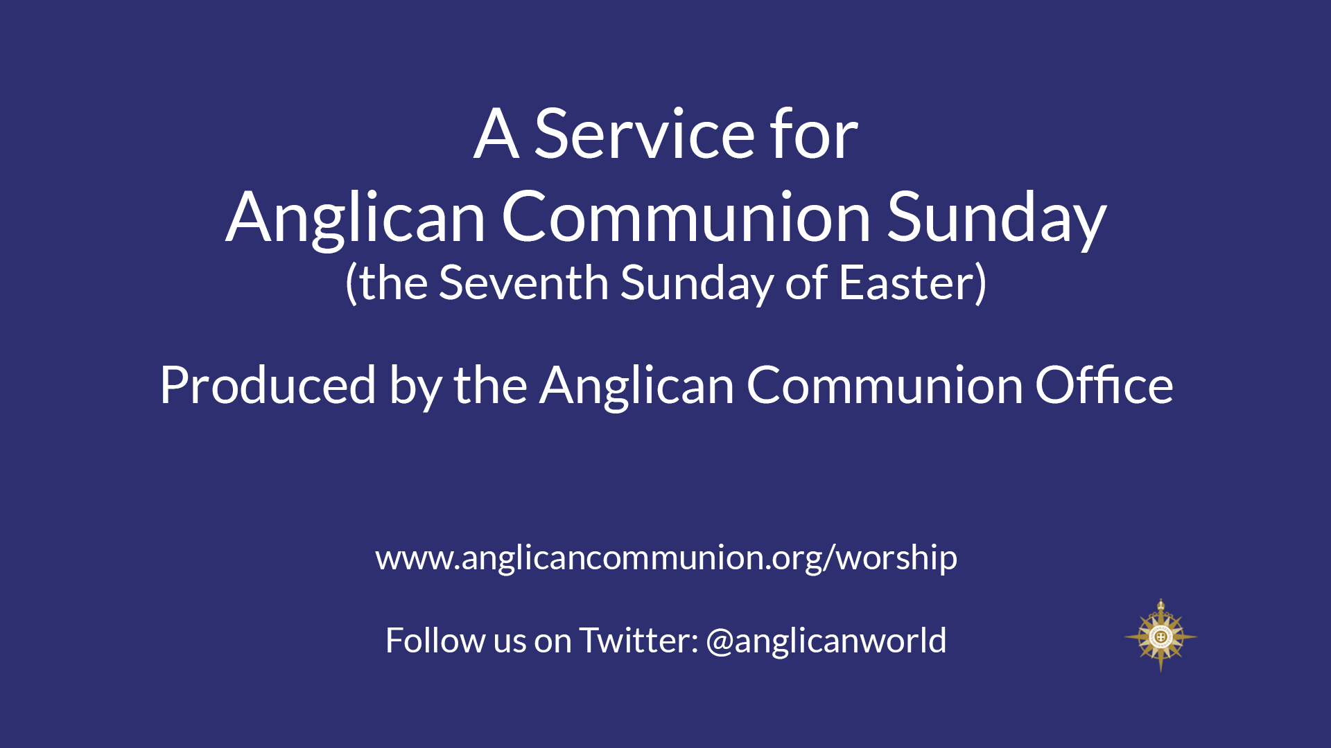 A service for Anglican Communion Sunday (24 May)
